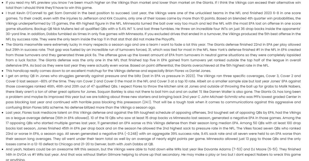 Sample Premium Game Write Up - ClevAnalytics